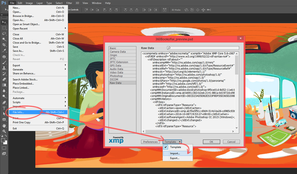 Create 360 Image Xmp File Download For Photoshop Images Poster